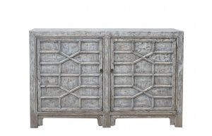 Natural Grey Distressed 2 Door Sideboard – NookDeco
