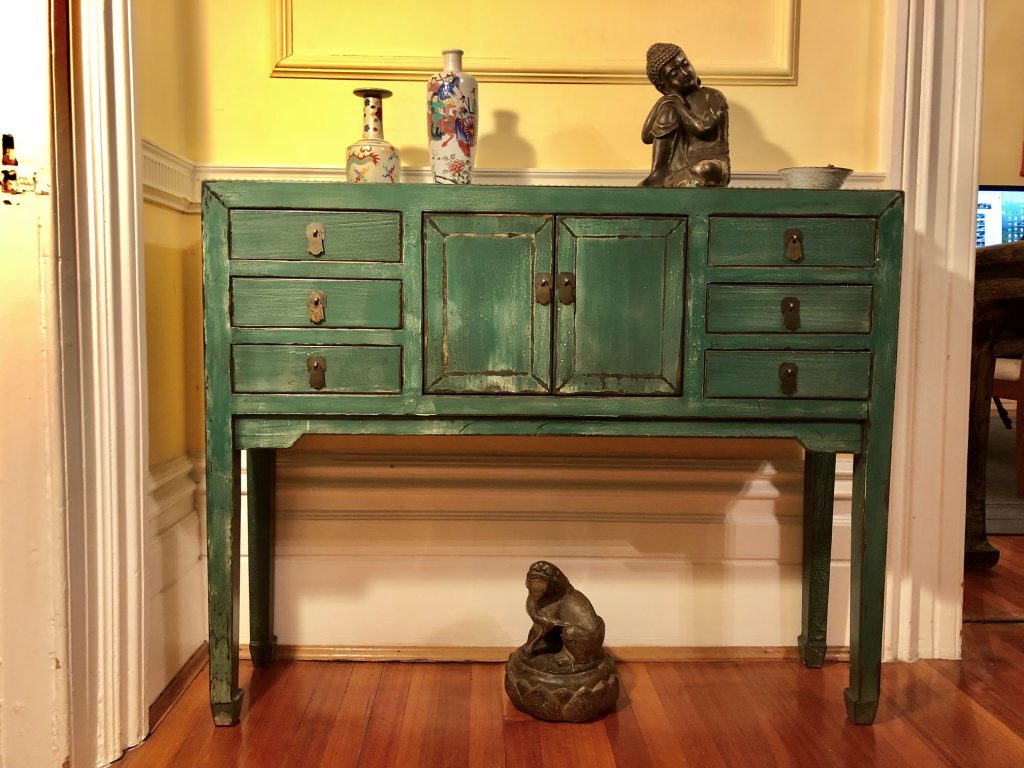 Baoshi Olive Green 6 drawer Console Table – NookDeco