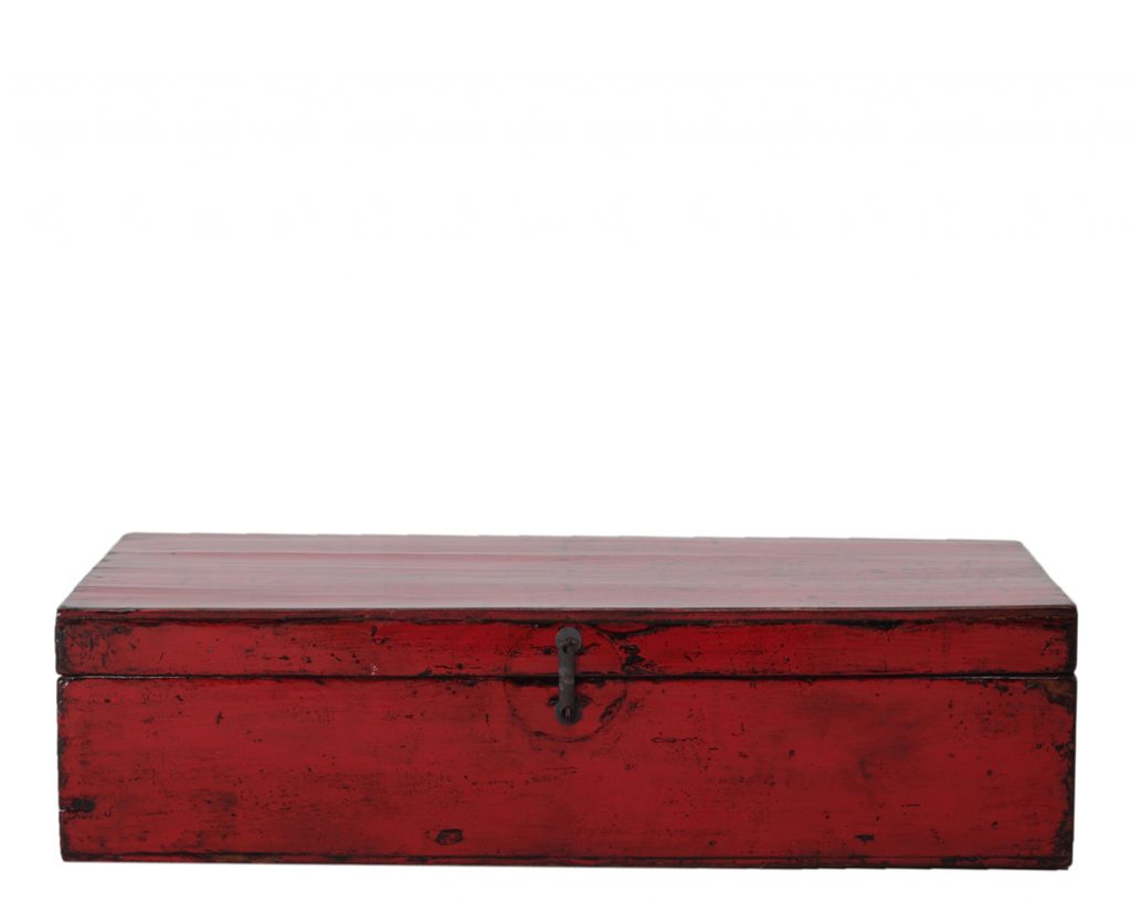 Red High Lacquer Antique Storage Trunk – NookDeco