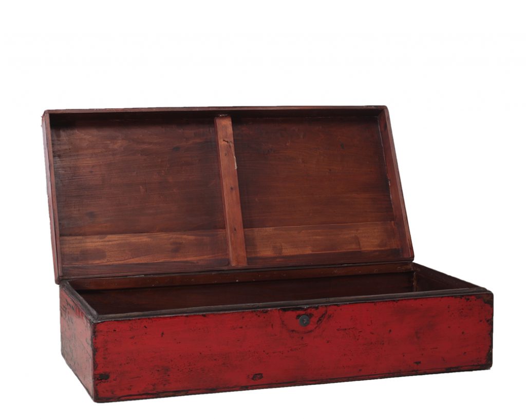Red High Lacquer Antique Storage Trunk – NookDeco