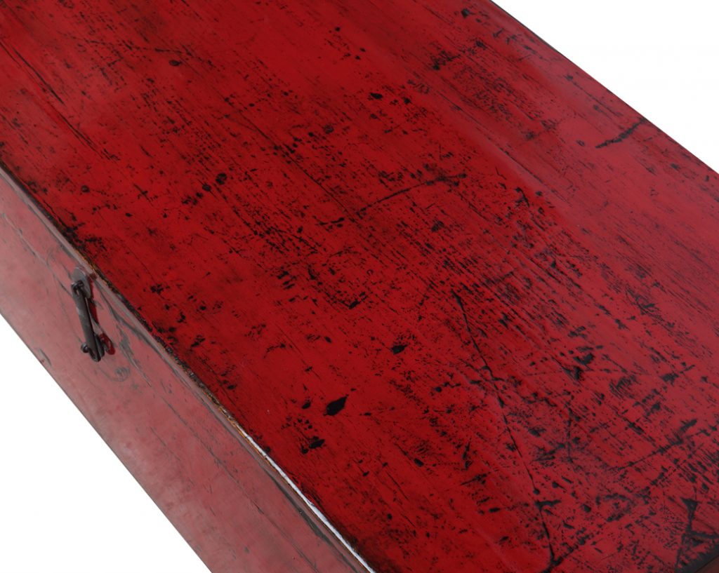 Red High Lacquer Antique Storage Trunk – NookDeco