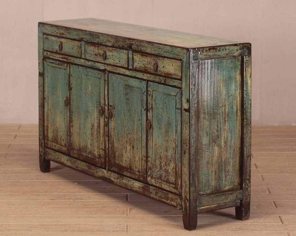 Green Turquoise 4 door 3 drawer Sideboard – NookDeco