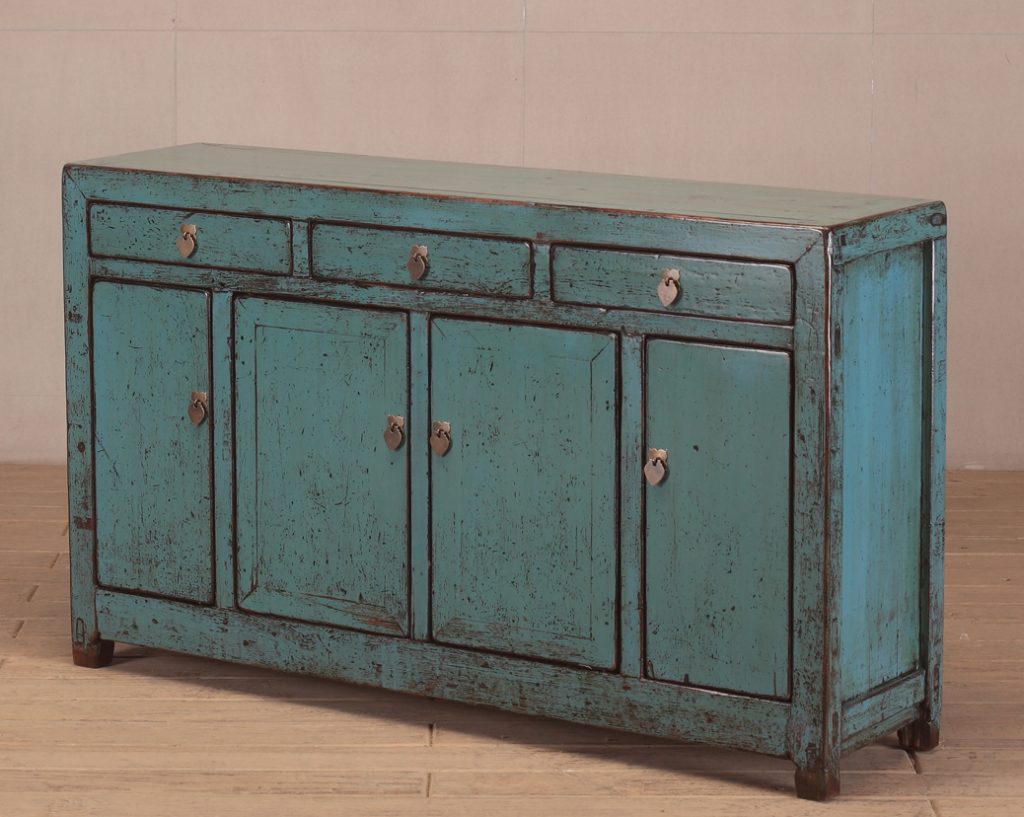 Turquoise 4 Door 3 Drawer Manchuria Sideboard – NookDeco