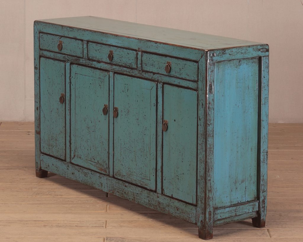 Turquoise 4 Door 3 Drawer Manchuria Sideboard – NookDeco